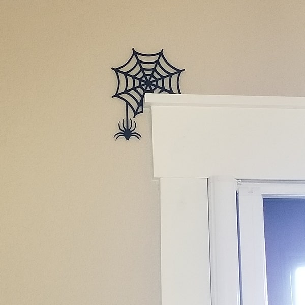 Halloween Door Corner Sign, Spider Web Halloween Decor, Halloween ...