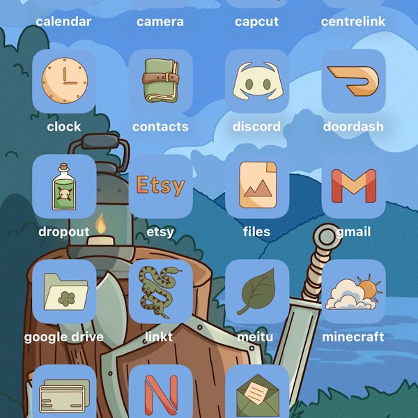 Cute Moonlight Bunny Desktop Organizer Theme Wallpaper Background ...