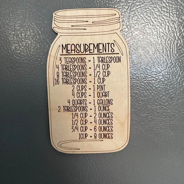 Kitchen Measurement Conversion Magnets, Kitchen Decor, Refrigerator ...