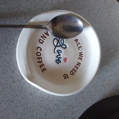 All We Need is Love Spoon Rest for Coffee Lovers Ceramic - Etsy