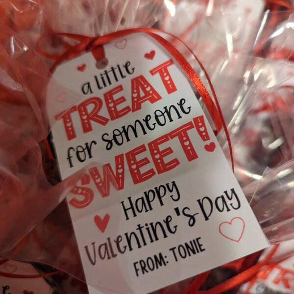 Valentine's Day Tag, Sweet Treat, Valentine Gift Label, Kids School ...