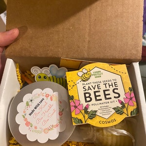Bee Gift Box With Soap and Honey, Honey Bee Sweet Themed Gift Basket ...