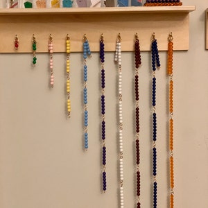 Montessori Tens and Units Bead Set With Tray | Etsy