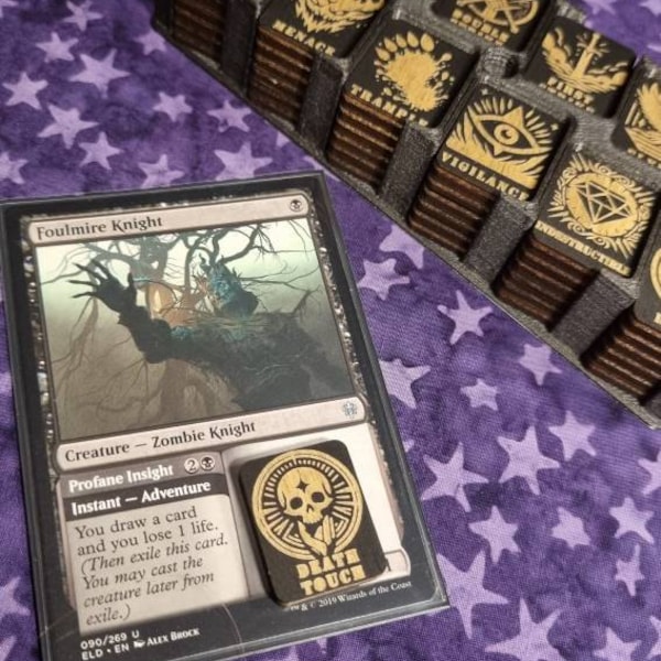 Wooden Ability Counter Set Compatible With Magic (MTG) - Laser Engraved ...