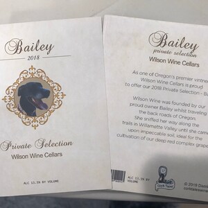 Personalized Dog or Cat Wine Label With Custom Story on the - Etsy