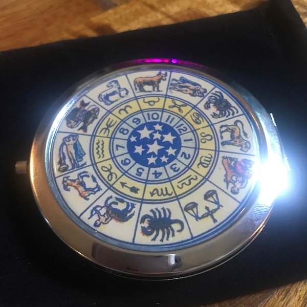 Vintage Zodiac Image Compact Mirror - Occult Celestial Astrology - Make ...