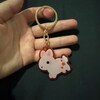 Gray Timber Wolf Acrylic Glitter Keychain Kawaii Chibi Wild Animal ...