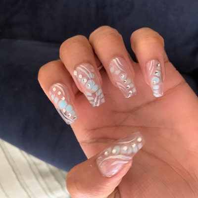 Handmade Doja Press on Nails Y2k Style Nails / Punk Nails / - Etsy