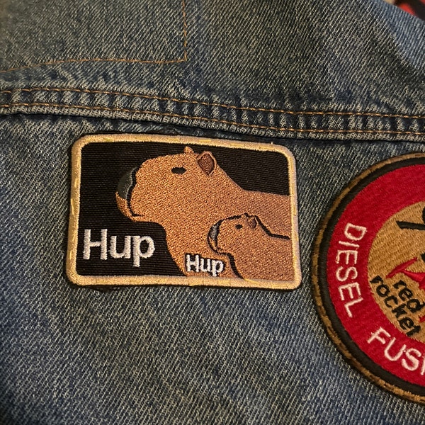 Hup Hup! - Cute Capybaras - High Quality Shiny Iron on Patch. - Etsy