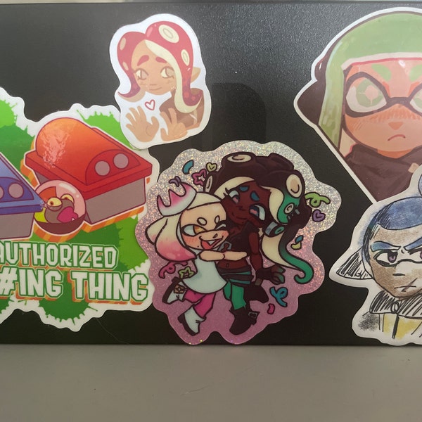 Pearl and Marina | Splatoon 2” Glitter Holographic Sticker - Etsy