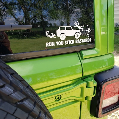 Stick Figure Family Run You Stick Bastrds Sticker for Jeep Funny Vinyl ...