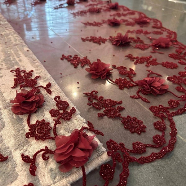 3D Floral Veil, Bridal Pearl Veil, Tinselry Veil, Wedding Veil, Henna ...