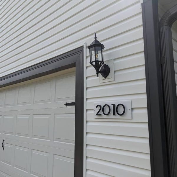 Circle Address WALL Plaque Sign, One Line Address Sign, Made in ...