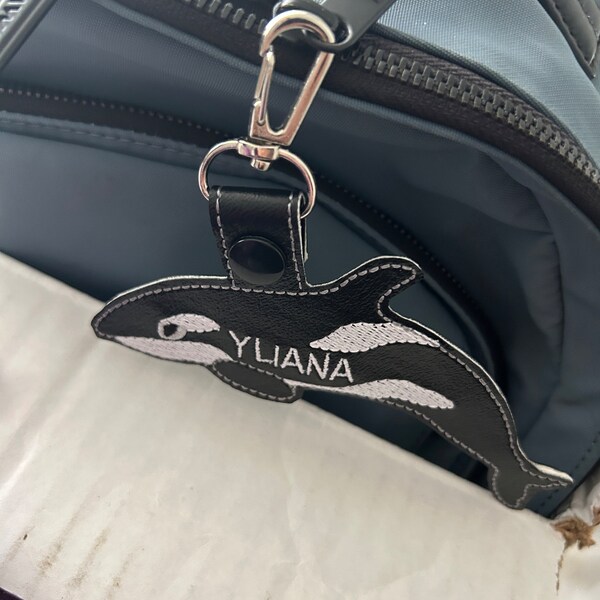 Personalized Name Tag, Jet Plane School Backpack Tag, Airplane Snap Tab ...