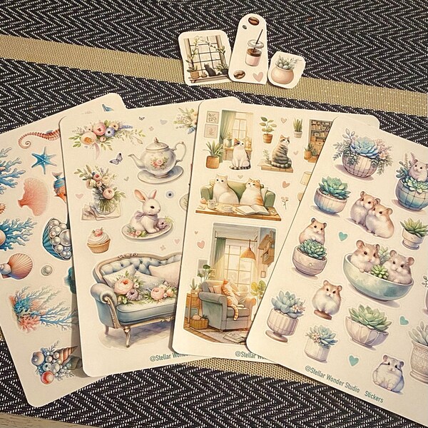 Sticker Sheet—rose Bird Haven: A Cottage Garden Where Roses Bloom and ...