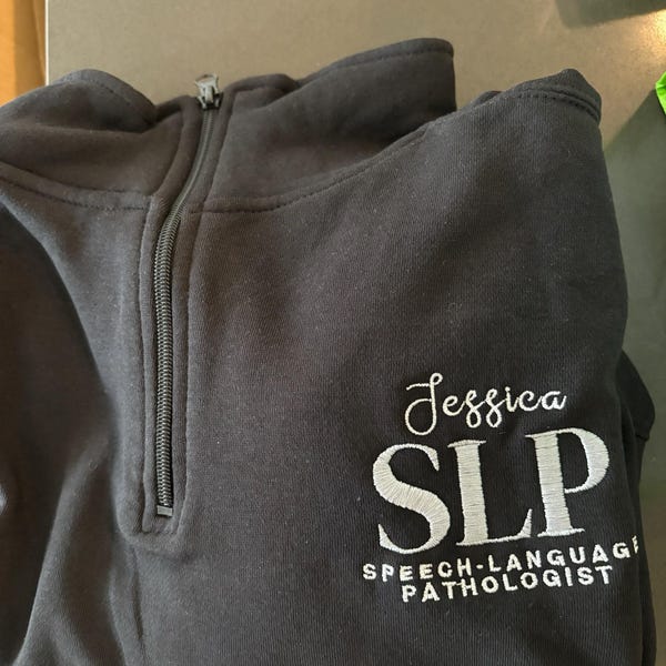 Personalized SLP Embroidered Quarter Zip With Sleeve Embroidery for SLP ...