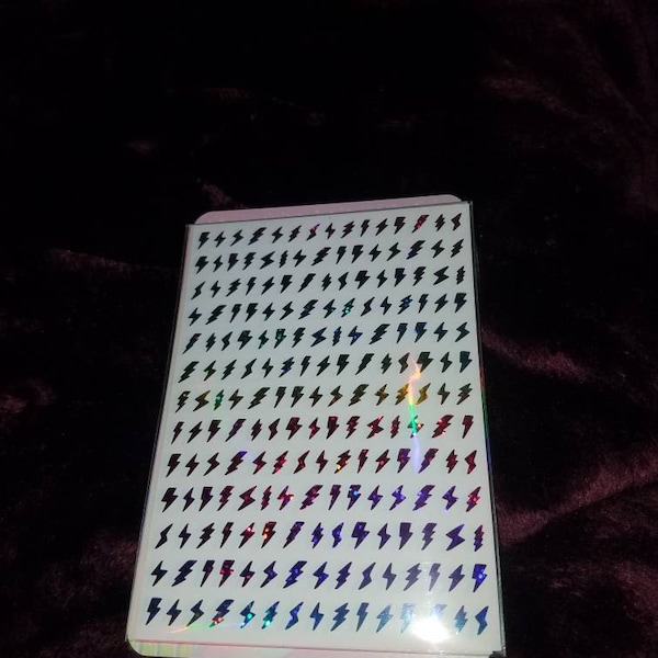 Lighting Bolt Permanent Vinyl Sticker Sheet - Etsy