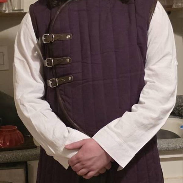 Sleeveless Medieval Padded Gambeson: LARP SCA Viking Armor Costume - Etsy