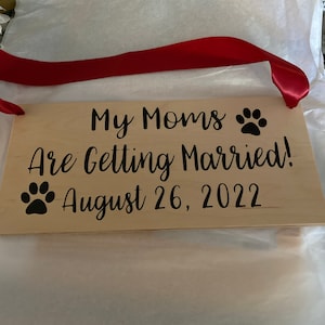 My Parents Are Getting Married Dog sign Handmade Maple wood | Etsy