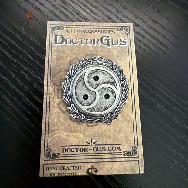 Elder Goth Badge - RPG Character Class Status Pin - Handcrafted Pewter ...