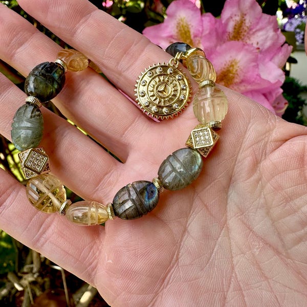 Flashy Labradorite Holy Scarabs Beads, Boho Egyptian Scarabs Shape ...