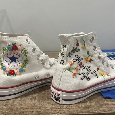 Embroidered Converse/ Custom Converse Chuck Taylor Embroidered Cherry ...