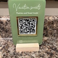 Mini QR Code Social Media Display Sign Facebook Instagram Business Sign ...