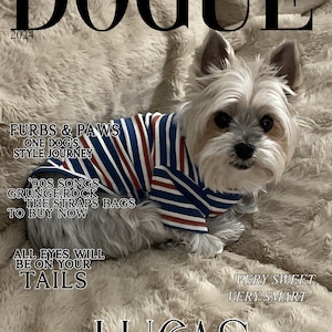 Pet Magazine Cover, Custom Pet Portrait, Funny Gift, Pet Lover Gift ...