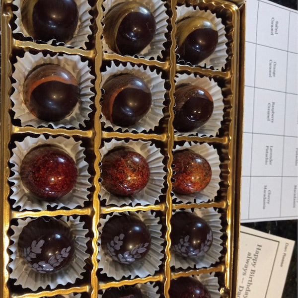 Customizable Box of 15 Assorted Artisan Chocolates, Choose Your Own ...