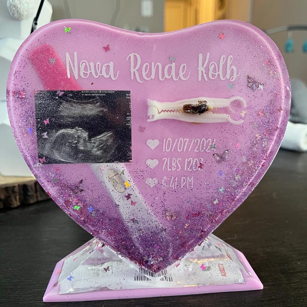Resin Baby Keepsake, Baby Detail Frame, Umbilical Ornament, New Baby ...