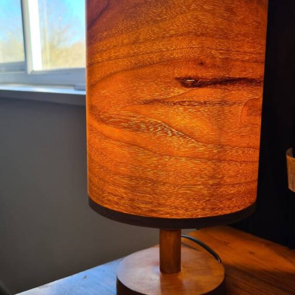 Blue Adeera | Dimmable Small Round Table Lamp With a Glass Light Shade ...