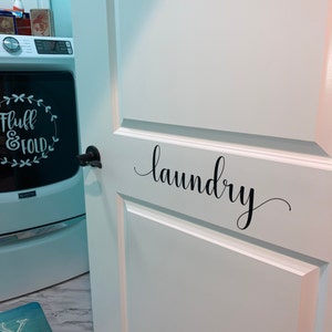 Laundry Door Decal Vinyl Decal for Laundry Room Door or Wall Vinyl ...
