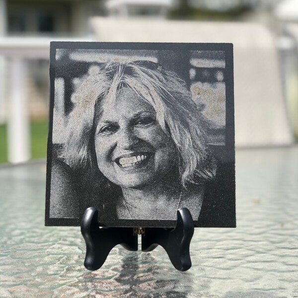 Personalized Black Granite Tile - Laser Photo Engraved - Etsy