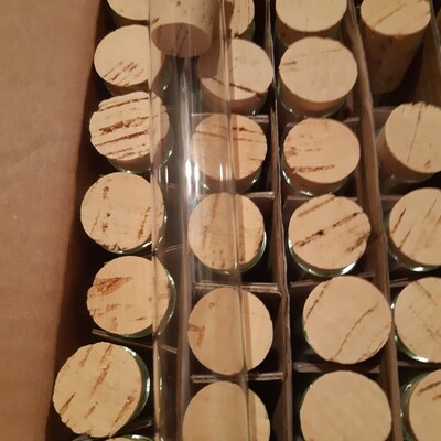 50 Count Glass Culture/test Tubes, With Cork Caps/stoppers Choose Size ...