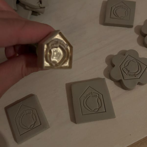 Personalized Ceramic Stamps / Custom Pottery Stamps / 12 Mm Thick Brass ...