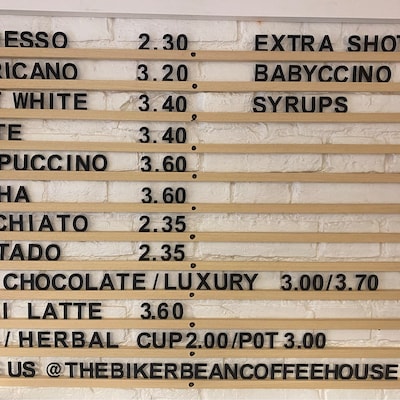 Cafe Menu Display With Letters and Rails, Coffee Bar Menu Sign, Wall ...