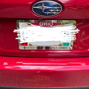 Swordfish See You Space Cowboy License Plate Frame please - Etsy