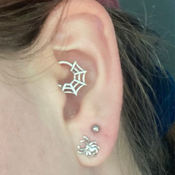 Spider Web Septum Nose Ring, Arachnid, Halloween, Witch, Witchy, Gothic ...