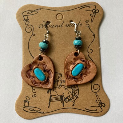 Fire Agate Leather Tooled Cuff Quartz Leather Cuff Lapis - Etsy