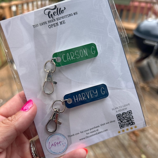 Personalized Small Zipper Tag | Backpack Tag | Lost Tag | Back to ...