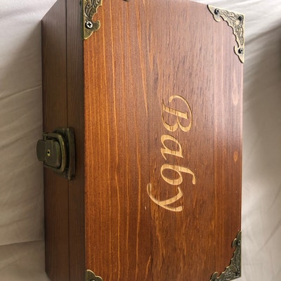 Personalized Wooden Gift Box With Lock & Key , Engraved Wood Jewelry ...