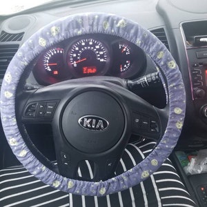 Bright Patchwork Steering Wheel Cover Full Grip Fabric Inside Flowers ...