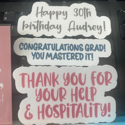 Custom Text Stickers, Build Your Own Stickers, Personalized Quotes ...