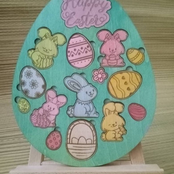 EASTER EGG Puzzle Paint DIY Laser Cut Files, Easter Svg for Glowforge ...