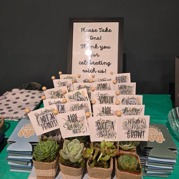 Appreciation Day Plant Pun Thank You Tags, Matching Signs, Funny Thank ...