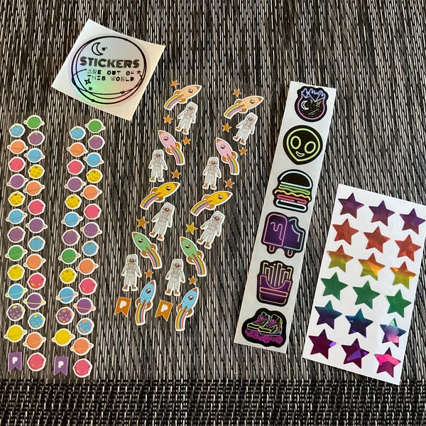 Man in the Moon Faces Stickers Sheet - Etsy