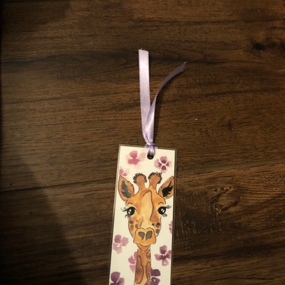 Giraffe Bookmark, Watercolor Giraffe, Giraffe Gifts for Women, Giraffe ...