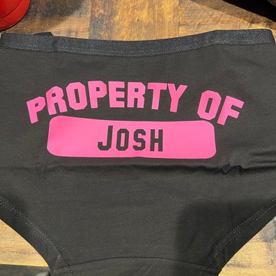 Custom Property of Panties Personalized Funny Submissive Collared Bride ...