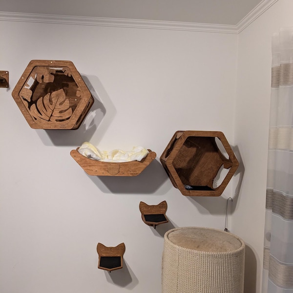 Wall Shelves for Cat, Cat Shelves, Cat Climbing Wall Shelf, Cat House ...