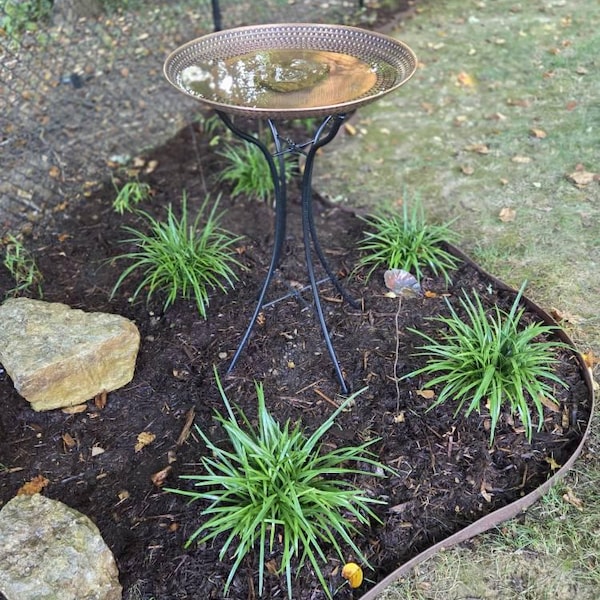 20” Rust Bird Bath With Stand - Etsy